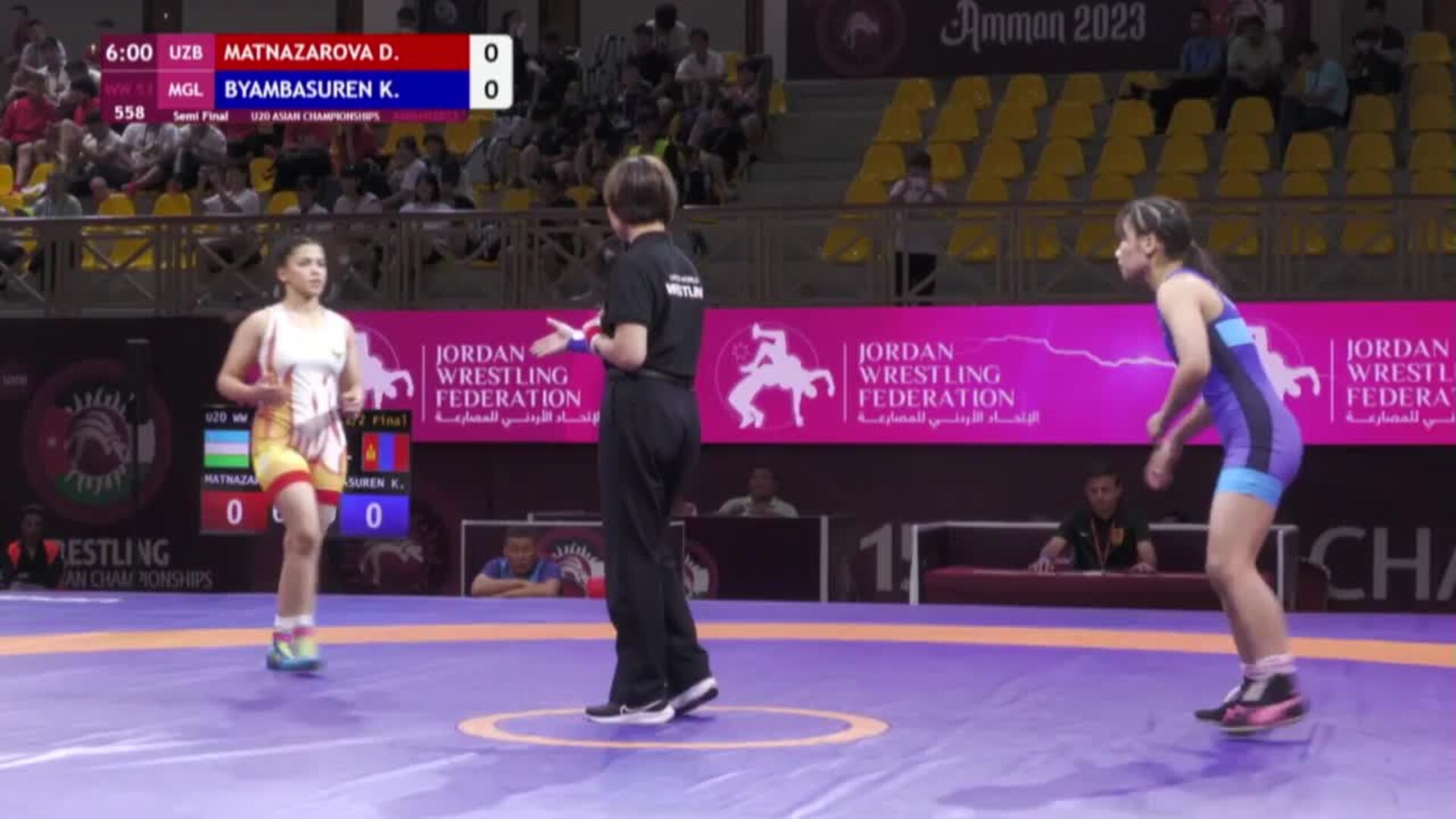 Semi Final • WW 53Kg • Dilshoda MATNAZAROVA (UZB) vs. Khaliun BYAMBASUREN (MGL)