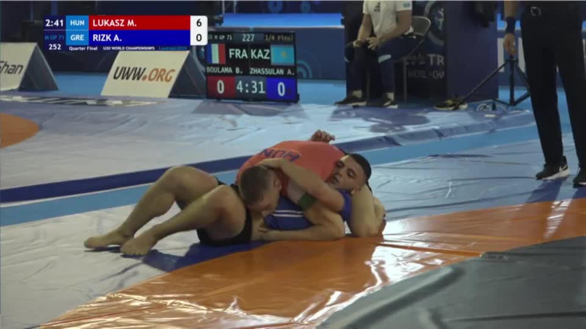 Milan LUKASZ (HUN) vs. Anastasios RIZK (GRE) | U20 WORLD CHAMPIONSHIPS ...
