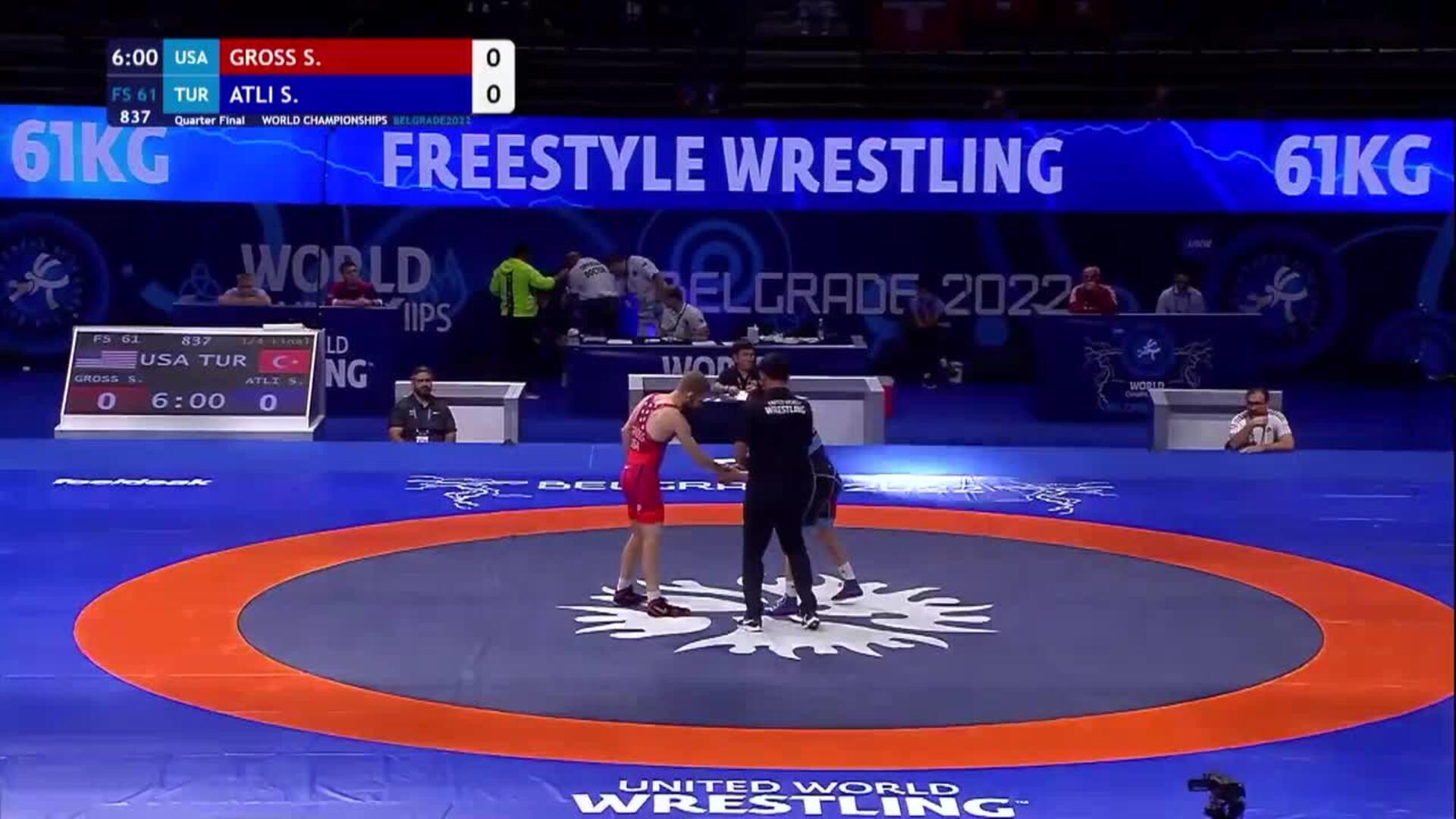 Quarter Final • FS 61Kg • Seth Anthony GROSS (USA) vs. Suleyman ATLI (TUR)