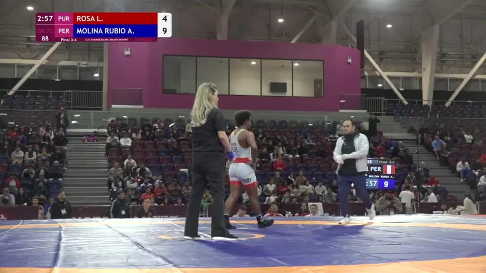 Luis Ariel ROSA (PUR) vs. Anthony Johao MOLINA RUBIO (PER) | U20 ...