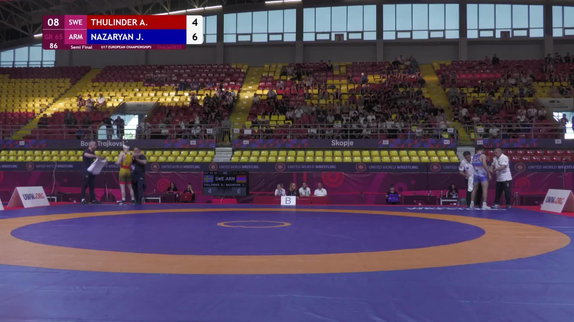 Alvin Anders THULINDER (SWE) vs. Janes NAZARYAN (ARM) | U17 EUROPEAN ...