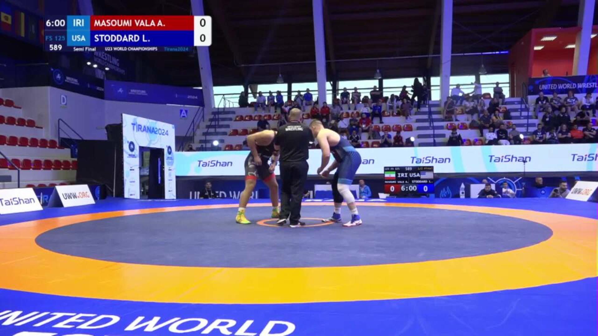 Amirreza Fardin MASOUMI VALADI (IRI) vs. Lucas James STODDARD (USA ...