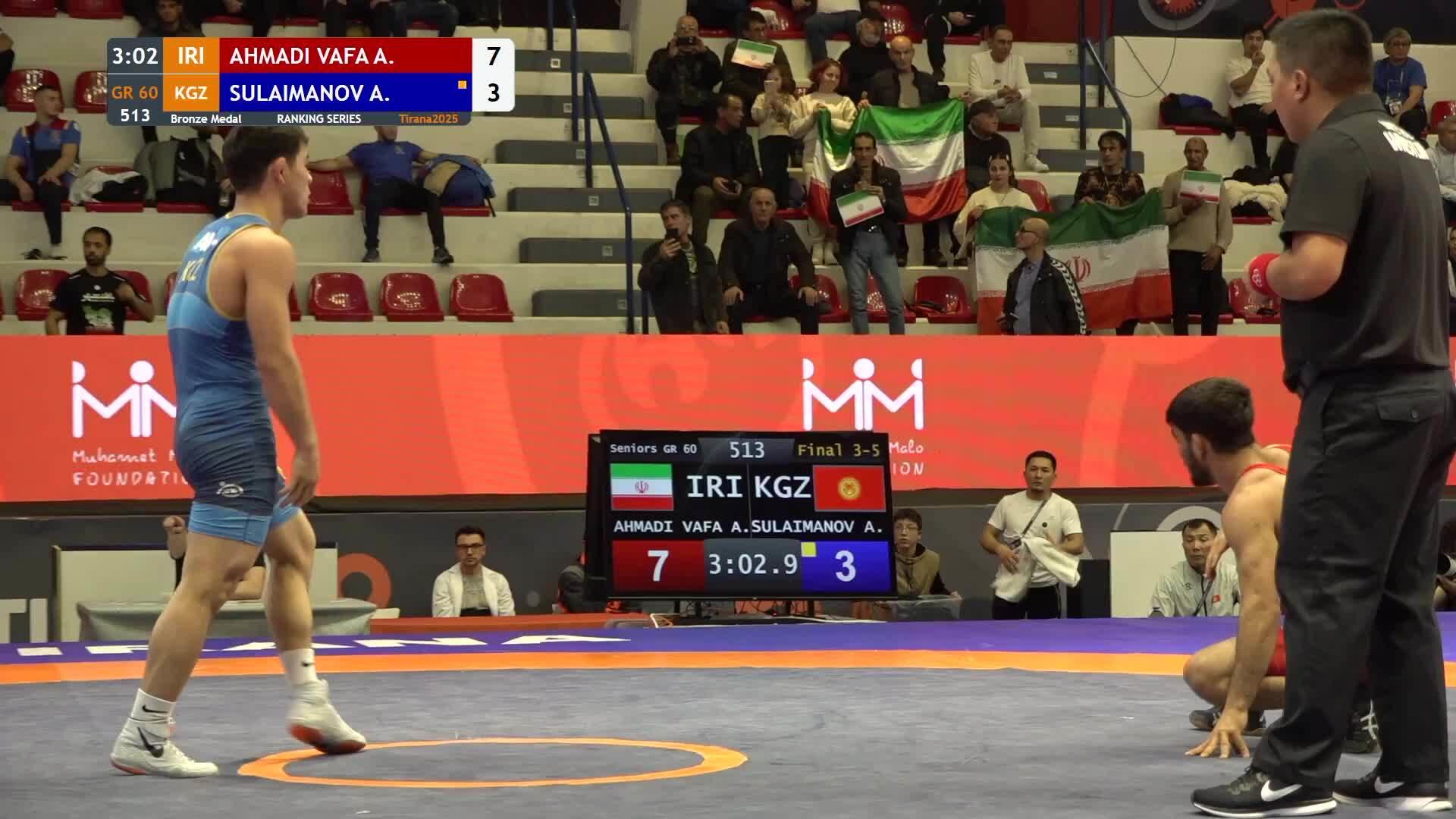 Ali Abdollah AHMADI VAFA (IRI) vs. Akyl SULAIMANOV (KGZ) | RANKING ...