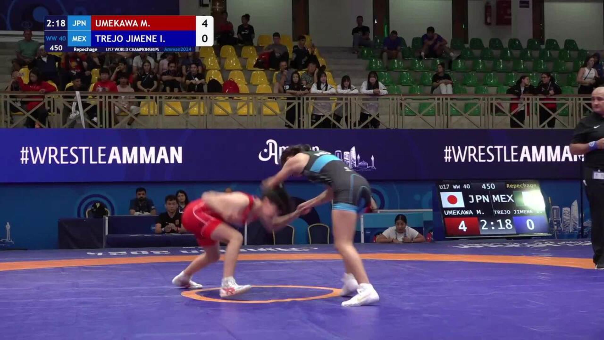Monaka UMEKAWA (JPN) vs. Indra Ximena TREJO JIMENEZ (MEX) | U17 WORLD ...