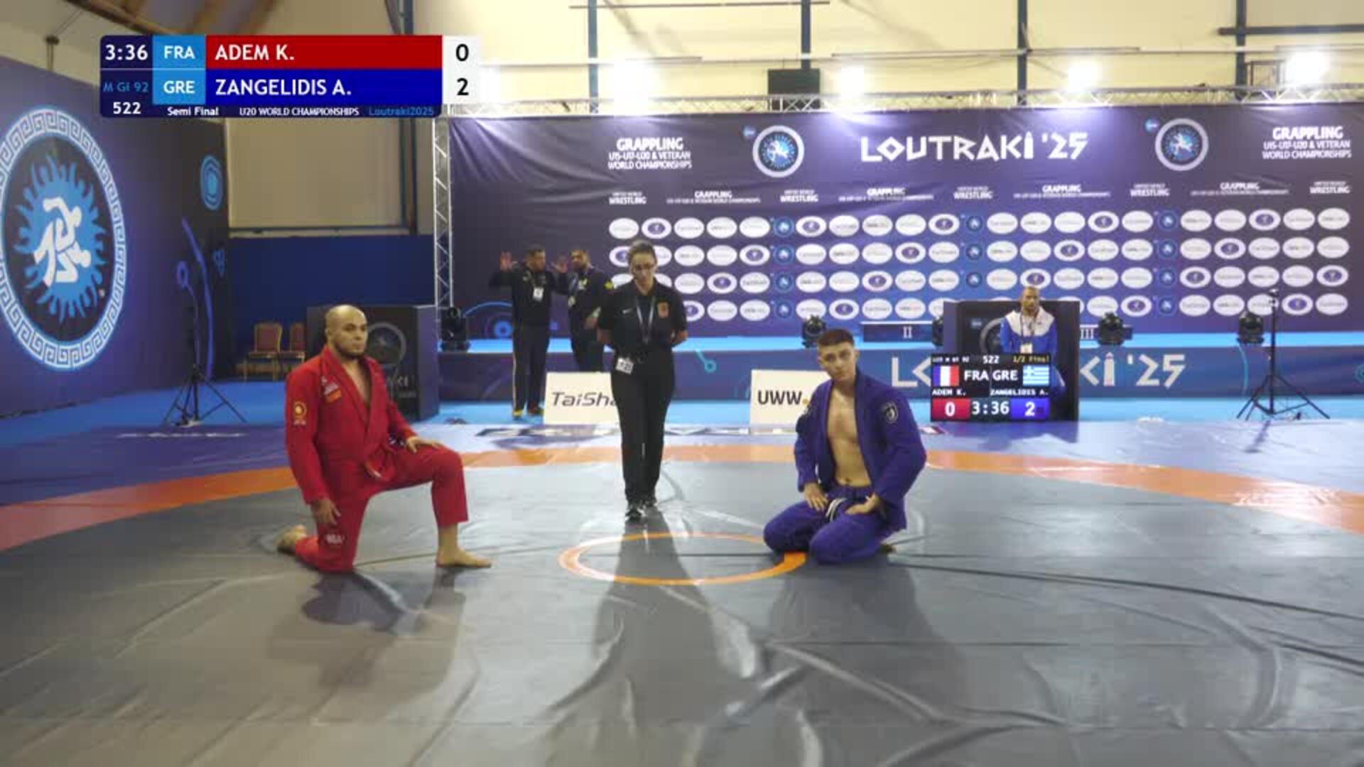 Karim Mohammed ADEM (FRA) vs. Angelos ZANGELIDIS (GRE) | U20 WORLD ...