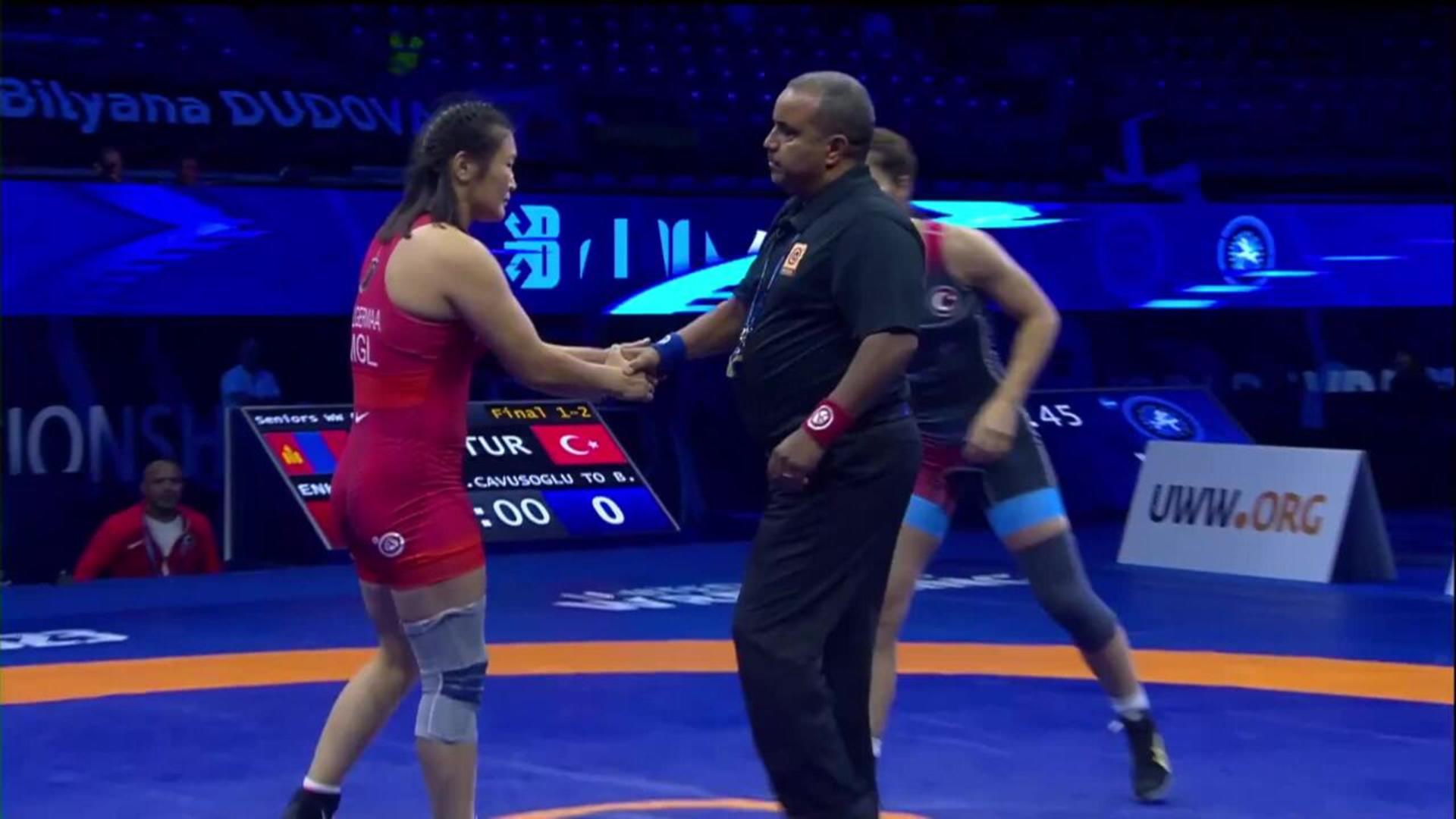Delgermaa ENKHSAIKHAN (MGL) vs. Buse CAVUSOGLU TOSUN (TUR) | Seniors ...