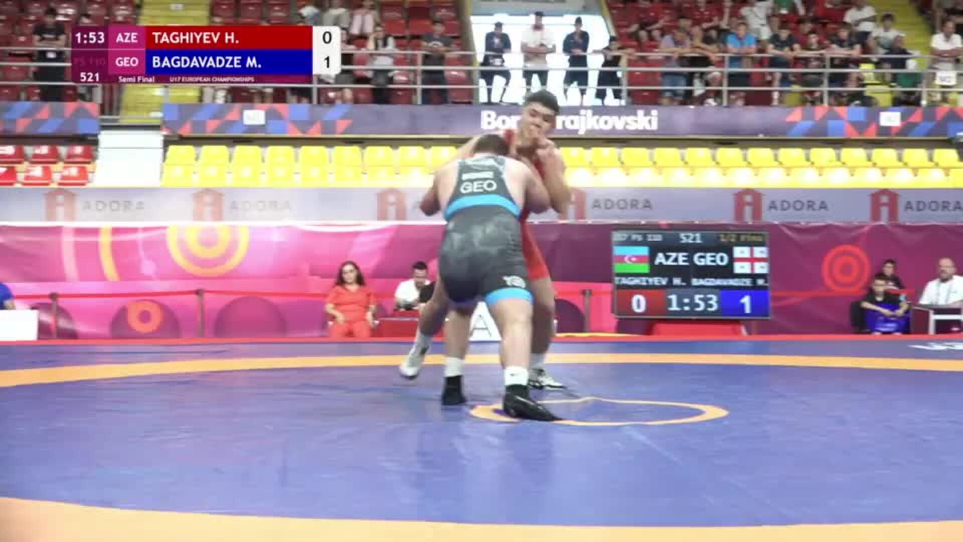 Hakim TAGHIYEV (AZE) vs. Murtaz BAGDAVADZE (GEO) | U17 EUROPEAN ...