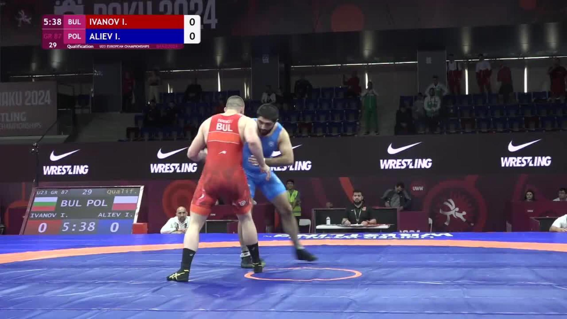 Ivaylo Plamen IVANOV (BUL) vs. Islam ALIEV (POL) | U23 EUROPEAN ...