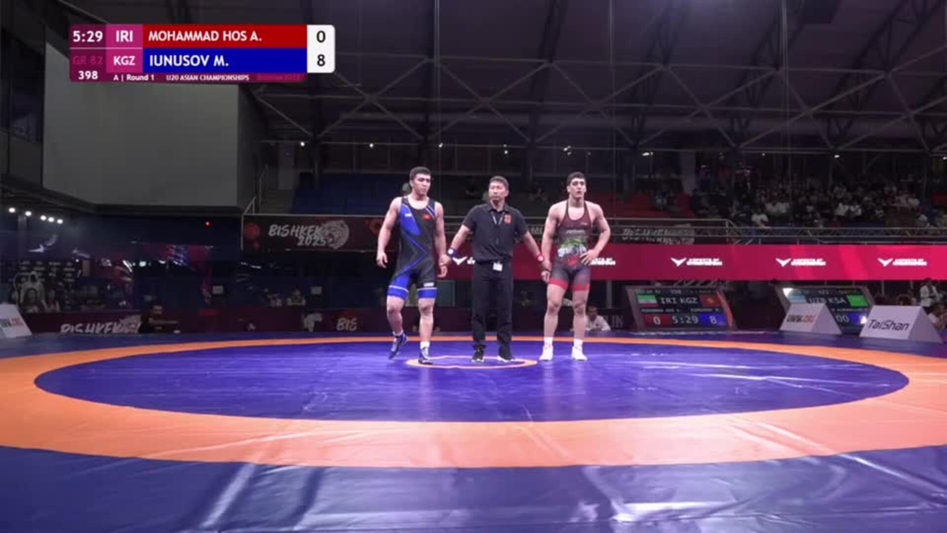 Alireza Abbas MOHAMMAD HOSSEINI (IRI) vs. Mirsaid IUNUSOV (KGZ) | U20 ...