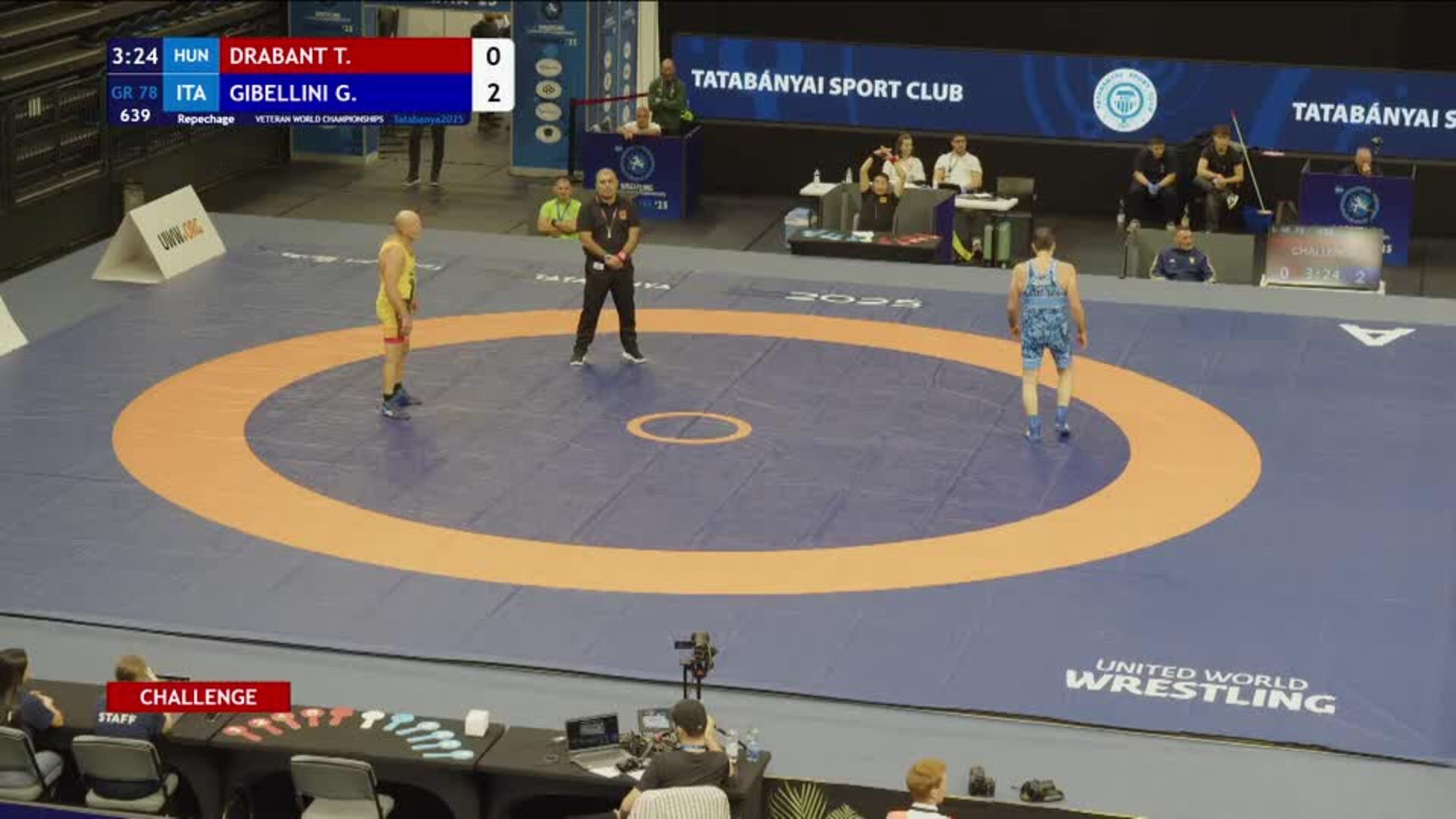Tibor DRABANT (HUN) vs. Giancarlo GIBELLINI (ITA) | VETERAN WORLD ...