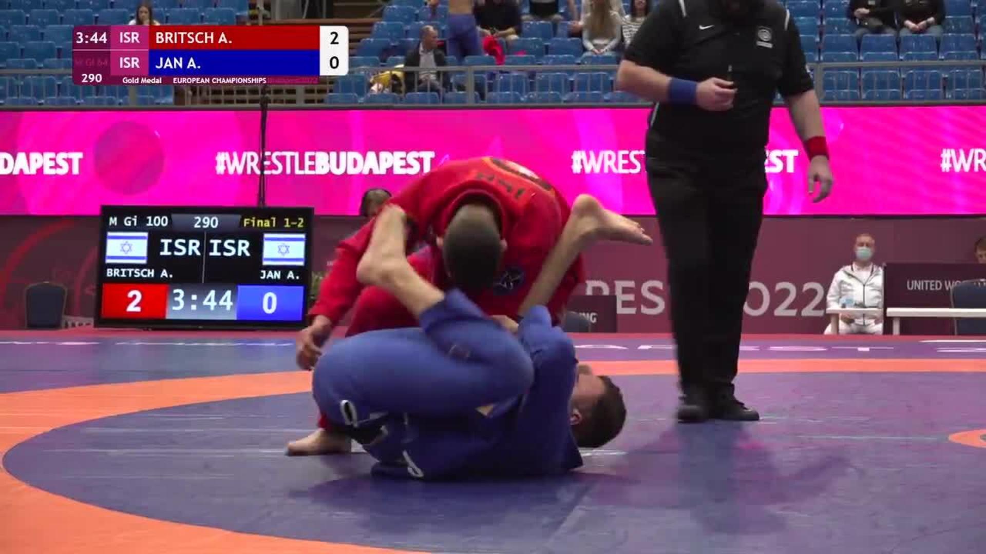 GOLD M Gi - 100 kg: A. BRITSCH (ISR) v. A. JAN (ISR)