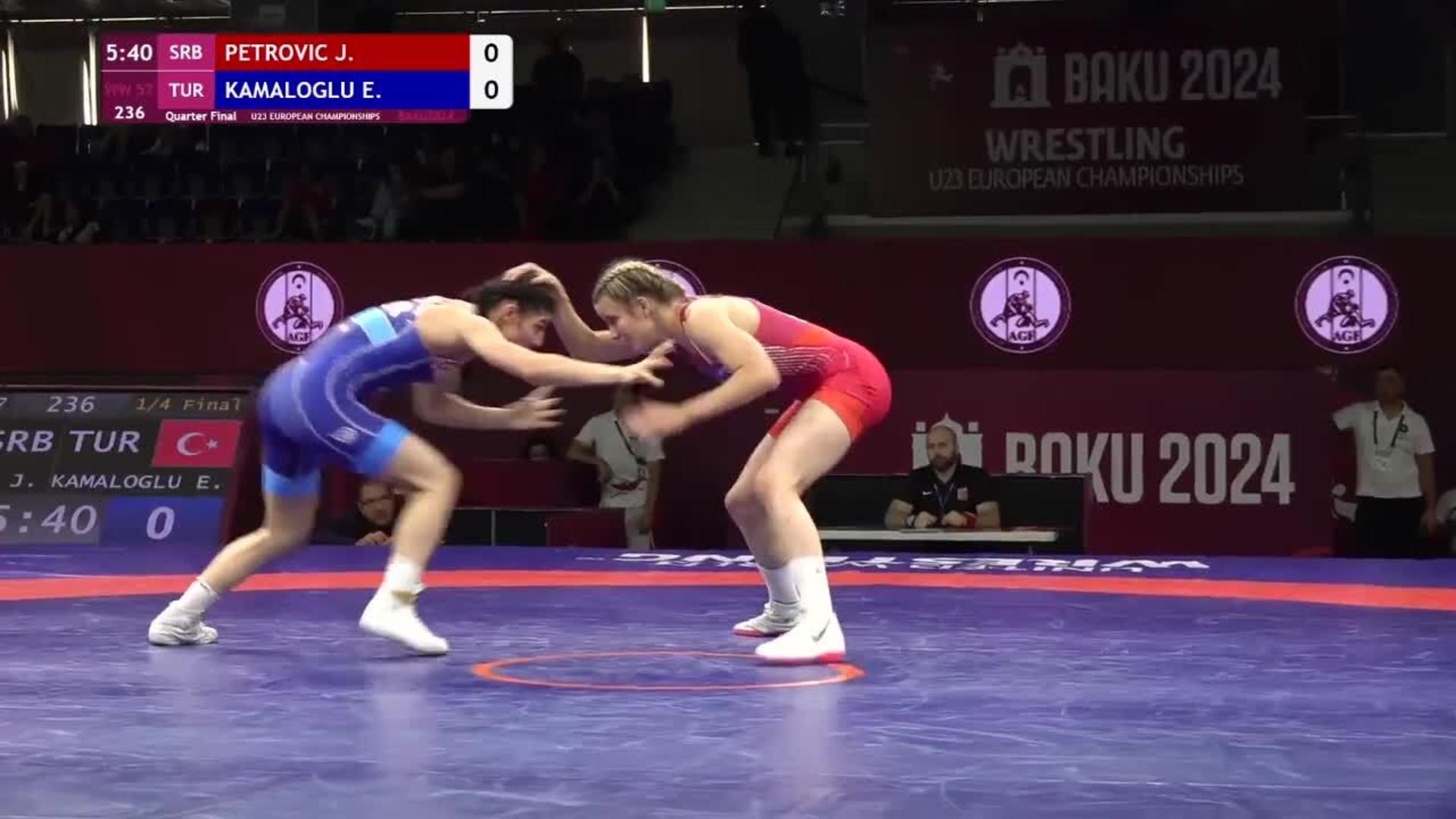 Jana PETROVIC (SRB) vs. Elvira KAMALOGLU (TUR) | U23 Continental Championships 2024 | Quarter ...