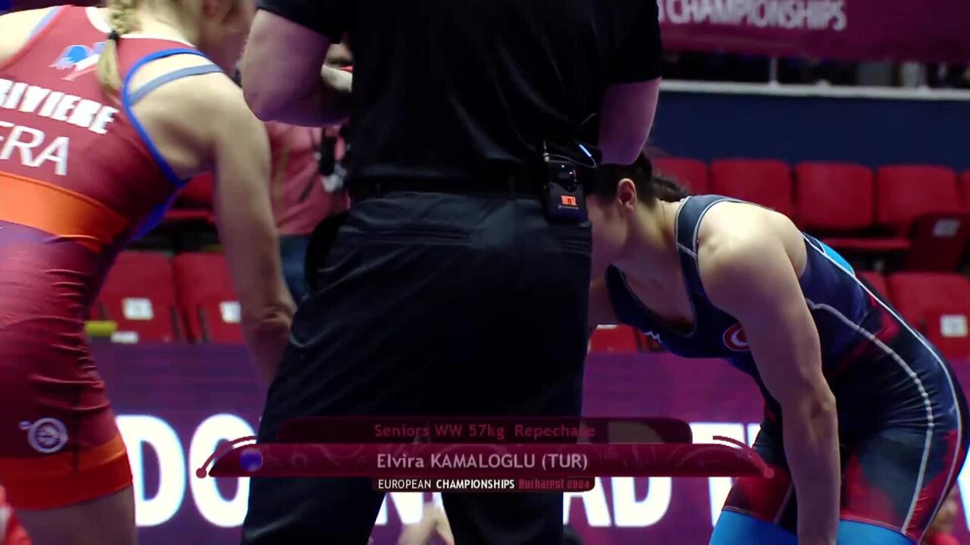 Mathilde RIVIERE (FRA) vs. Elvira KAMALOGLU (TUR) | 2024 Seniors European Championships ...