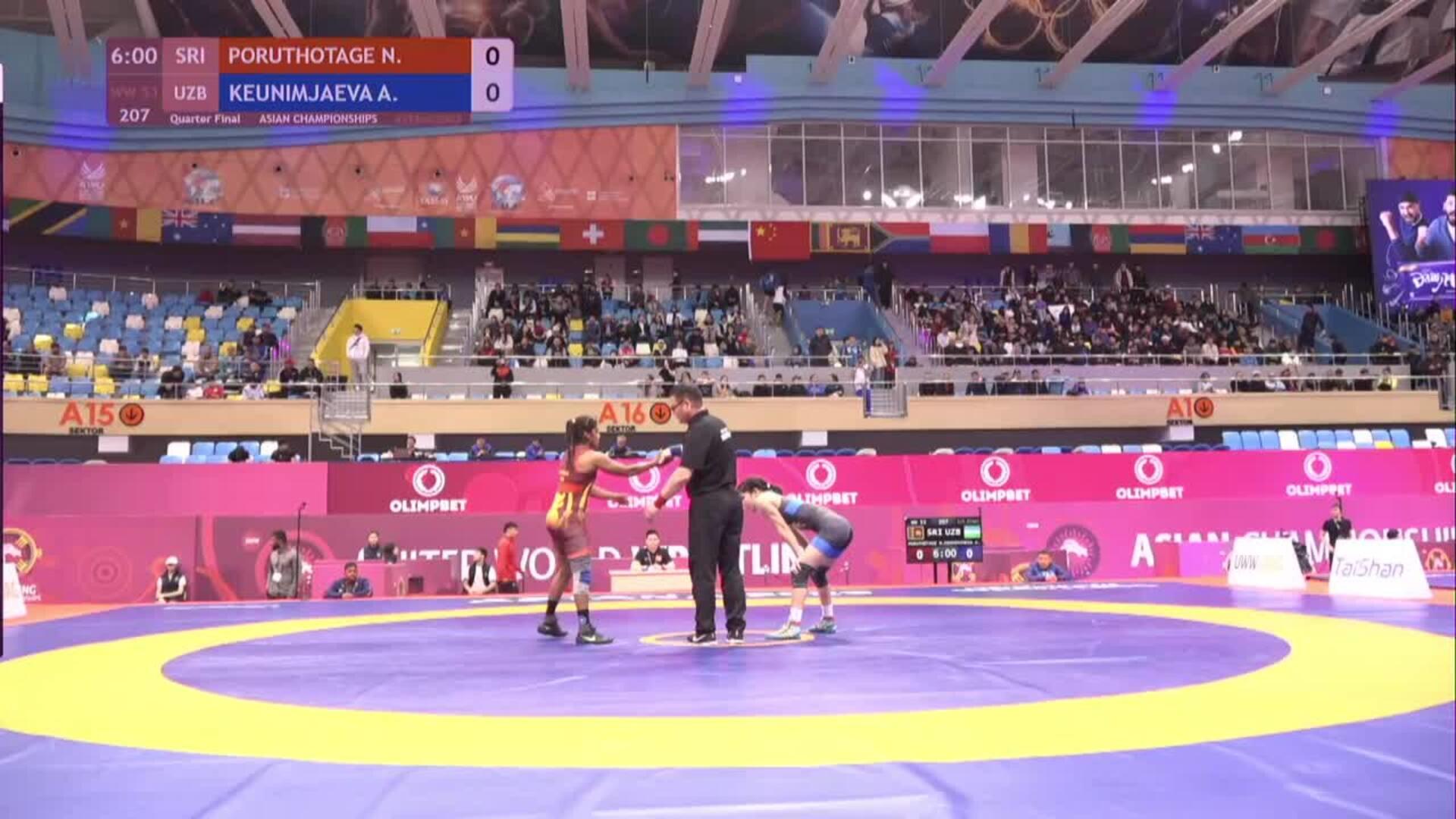 Quarter Final • WW 53Kg • Nethmi Ahinsa Fernando PORUTHOTAGE (SRI) vs ...