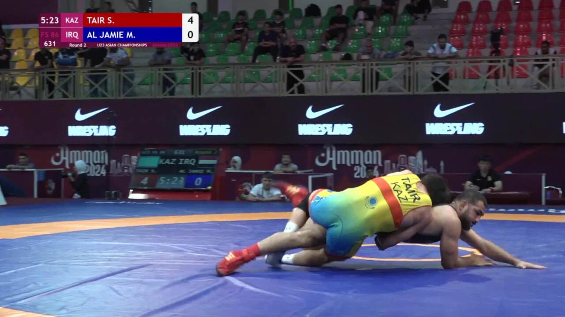 Shamsat TAIR (KAZ) vs. Mustafa Salah Majeed AL JAMIE (IRQ) | U23 ASIAN CHAMPIONSHIPS 2024 ...