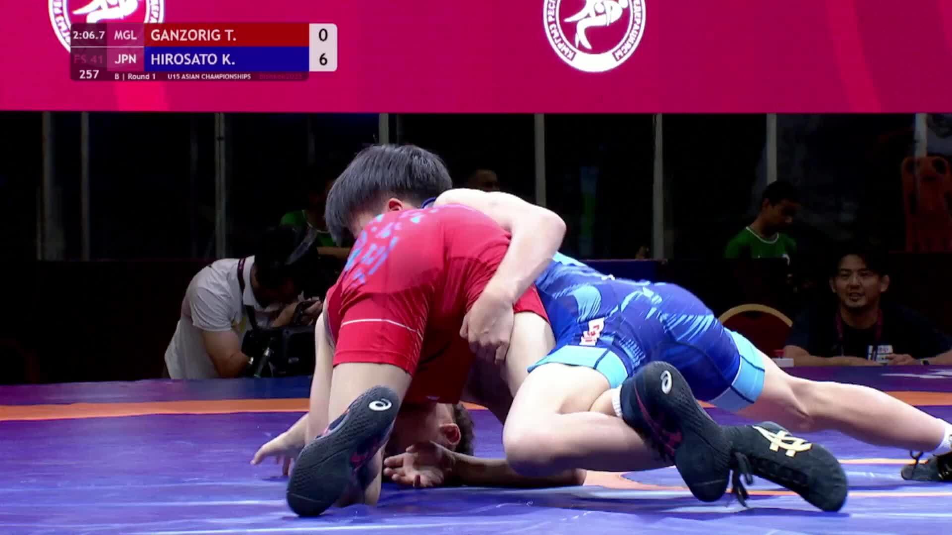 Tenshluur GANZORIG (MGL) vs. Koa HIROSATO (JPN) | U15 ASIAN CHAMPIONSHIPS 2025 | B | Round 1 ...