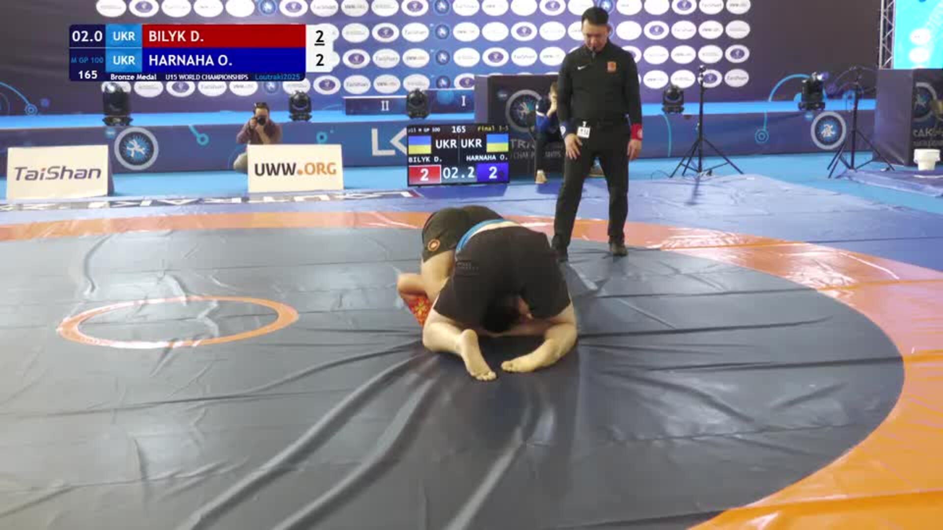 Dmytro BILYK (UKR) vs. Oleksandr HARNAHA (UKR) | U15 WORLD CHAMPIONSHIPS 2025 | Bronze Medal | M ...