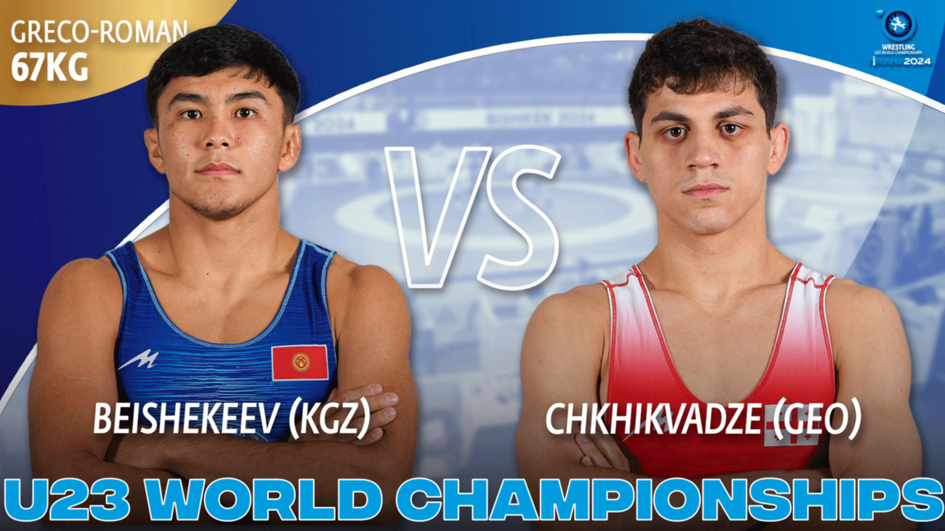 Razzak BEISHEKEEV (KGZ) vs. Diego CHKHIKVADZE (GEO) | 2024 U23 World Championships | Gold Medal ...
