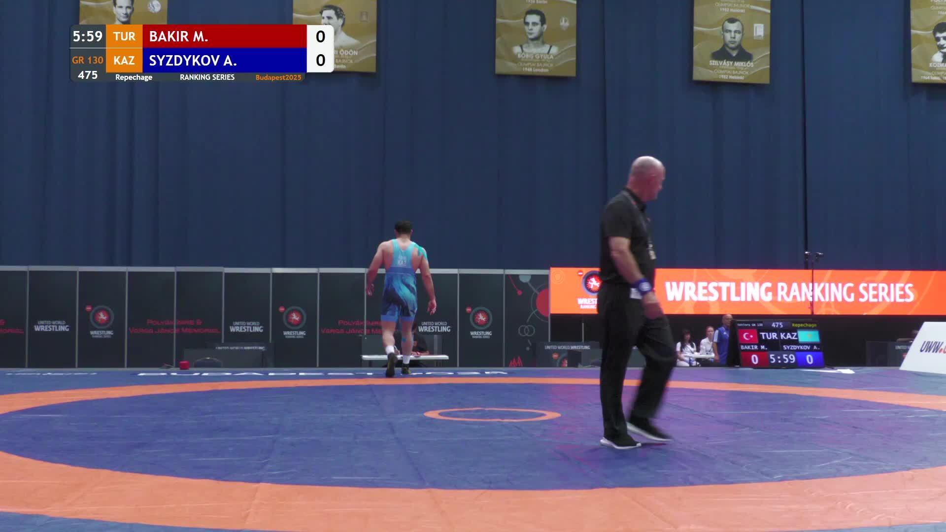 Muhammet Hamza BAKIR (TUR) vs. Alimkhan SYZDYKOV (KAZ) | RANKING SERIES 2025 | Repechage | GR 130Kg