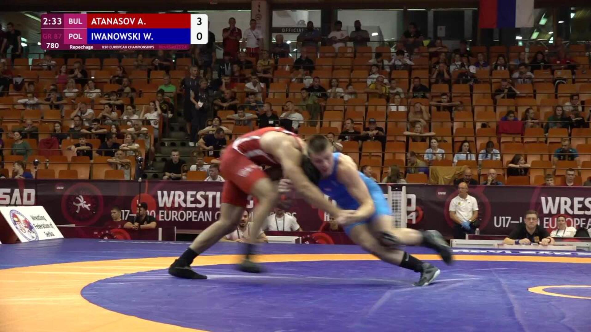Andrey Tomov ATANASOV (BUL) vs. Wojciech IWANOWSKI (POL) | U20 EUROPEAN ...