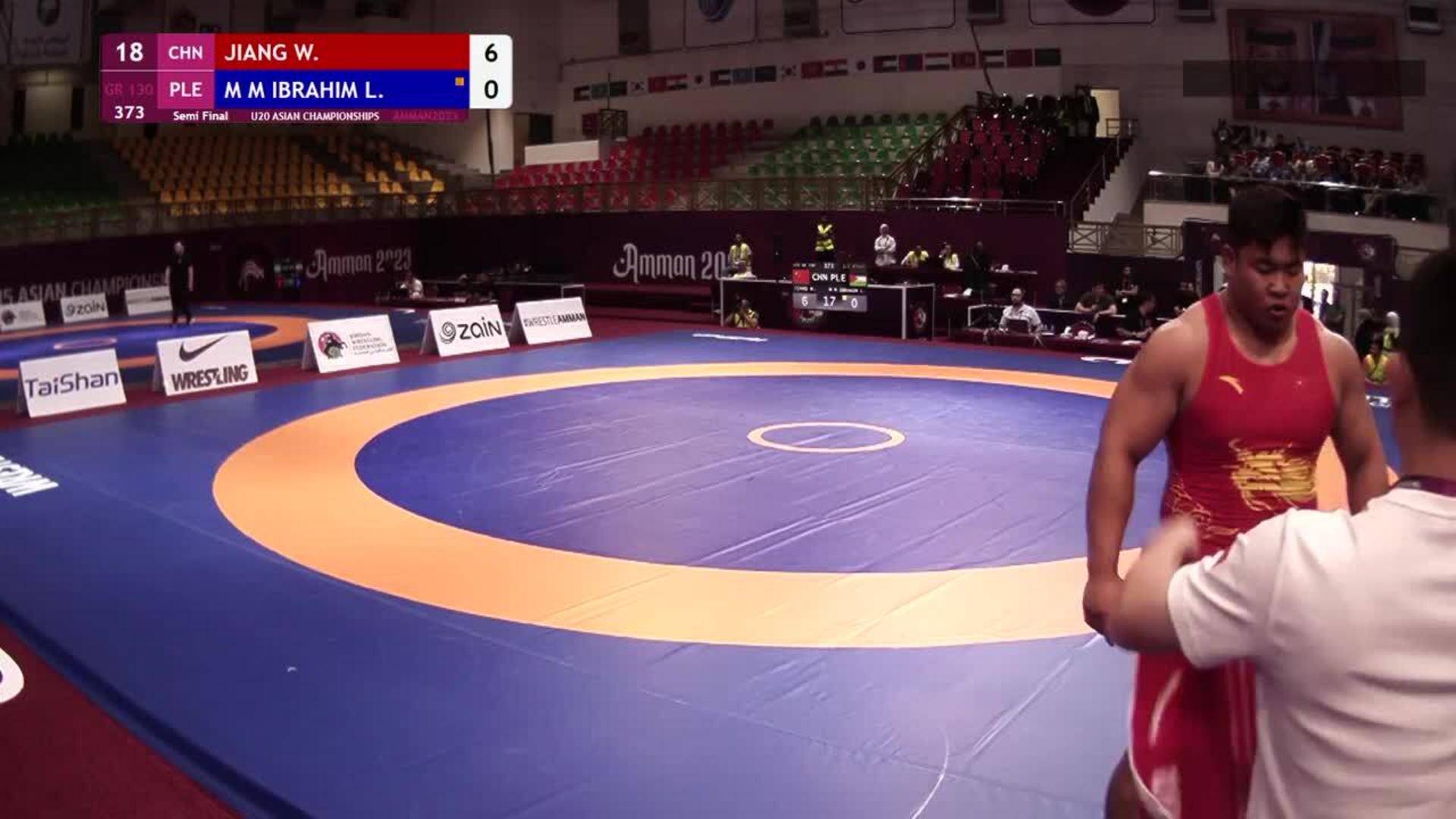Semi Final • GR 130Kg • Wenhao JIANG (CHN) vs. Laith M M IBRAHIM (PLE)