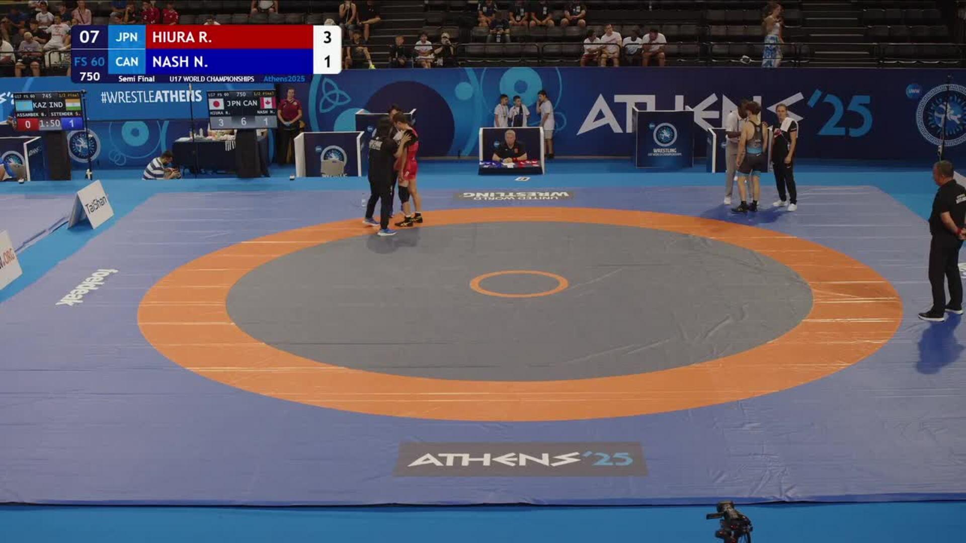 Rihito HIURA (JPN) vs. Nathan Gordon NASH (CAN) | U17 WORLD ...