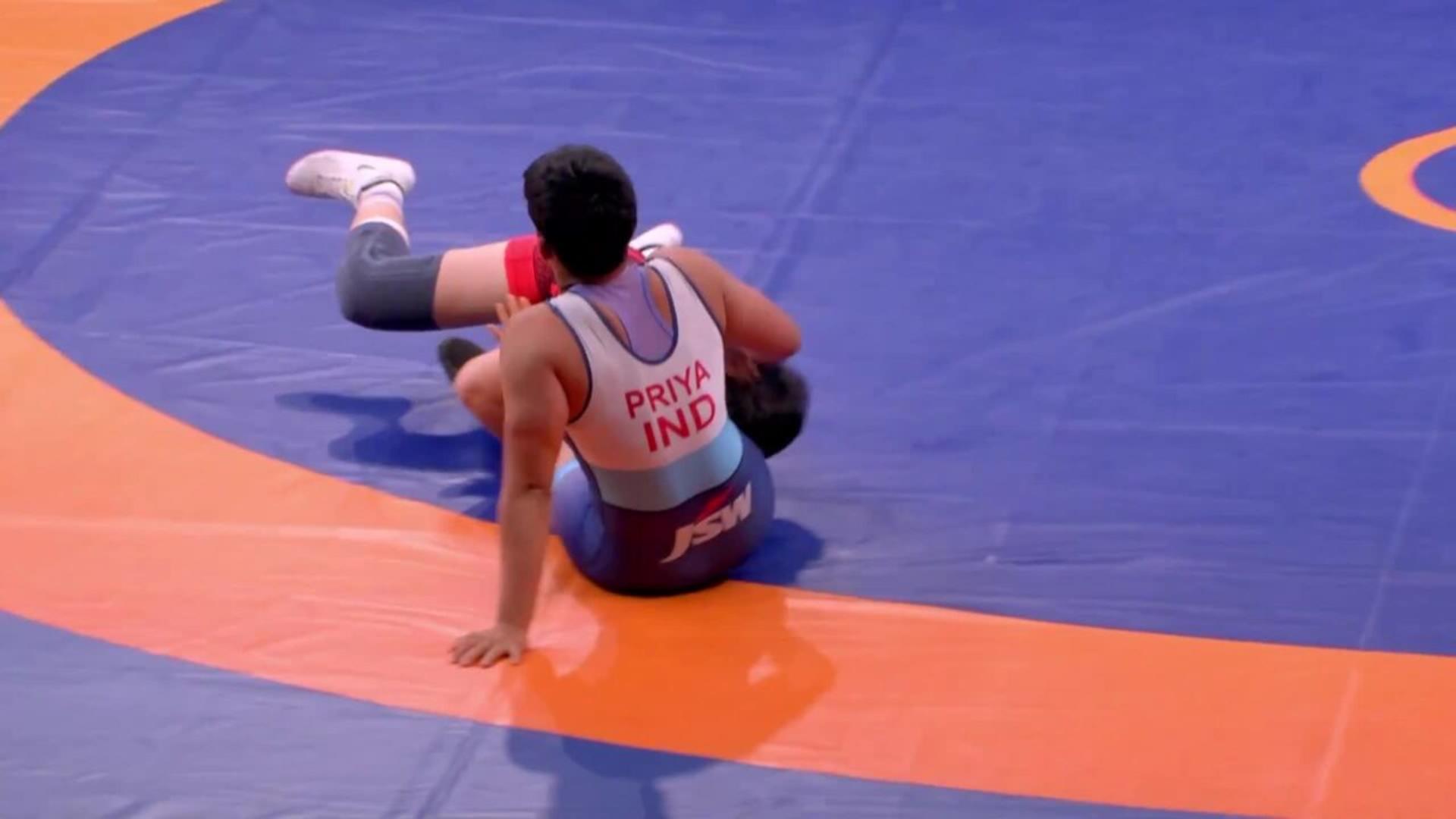 Medet KYZY AIPERI (KGZ) vs. Priya PRIYA (IND) | 2024 Seniors Asian Championships | Quarter Final ...