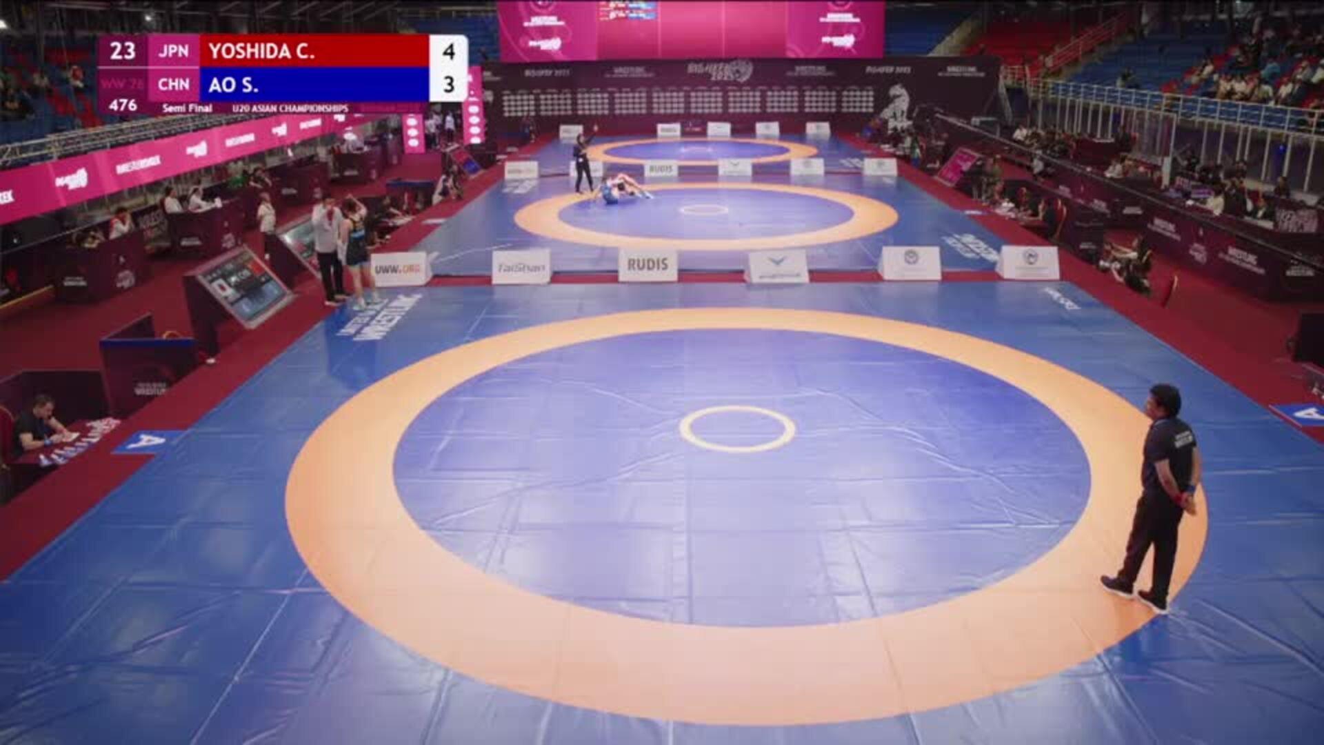 Chisato YOSHIDA (JPN) vs. Saihan AO (CHN) | U20 ASIAN CHAMPIONSHIPS 2025 | Semi Final | WW 76Kg