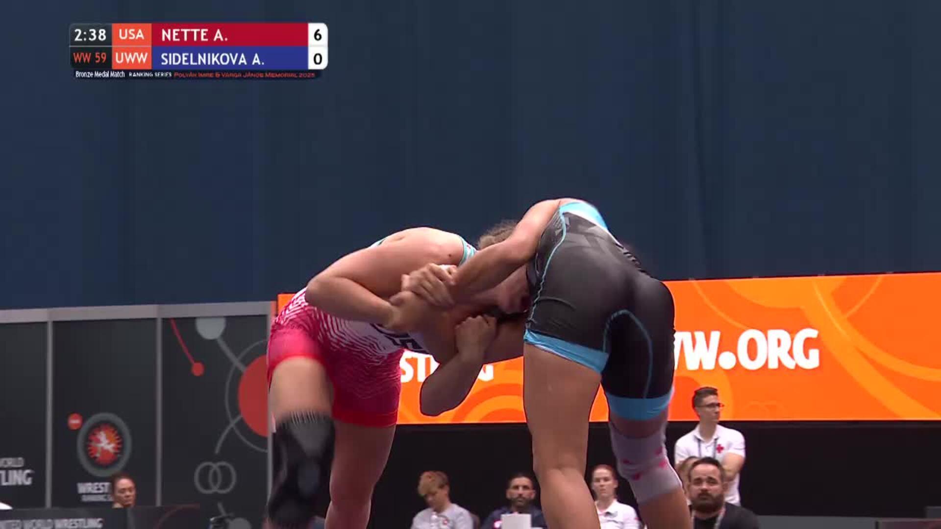 Abigail Elizabeth NETTE (USA) vs. Anastasiia SIDELNIKOVA (UWW) | RANKING SERIES 2025 | Bronze ...