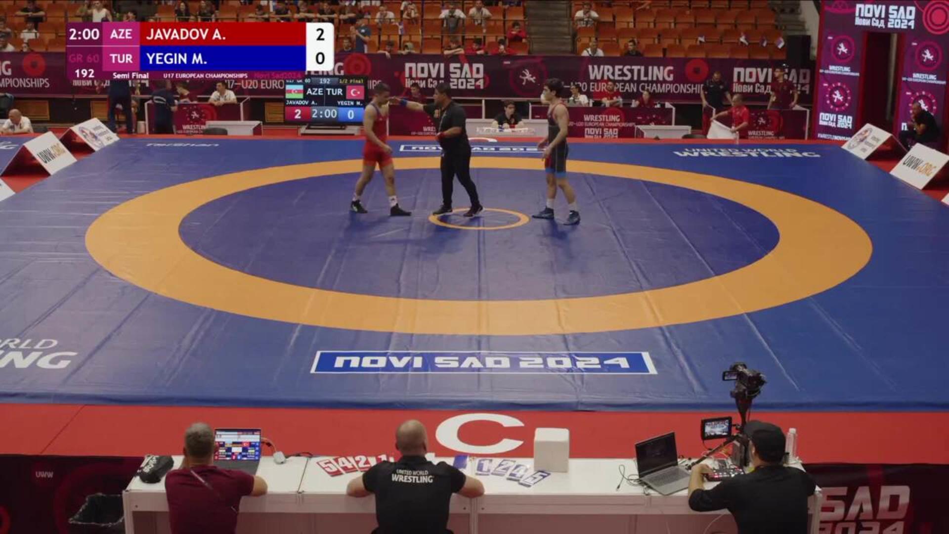 Aykhan JAVADOV (AZE) vs. Melih YEGIN (TUR) | U17 EUROPEAN CHAMPIONSHIPS ...
