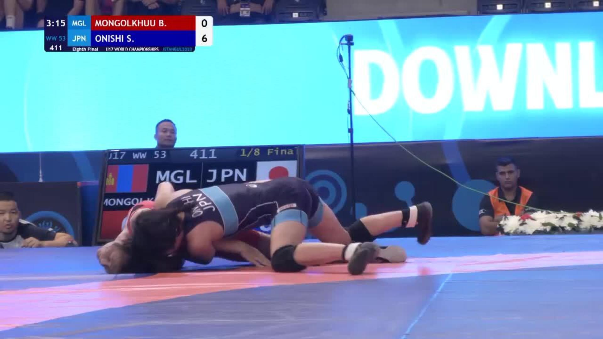 Eighth Final • WW 53Kg • Bayasgalan MONGOLKHUU (MGL) vs. Sakura ONISHI (JPN)