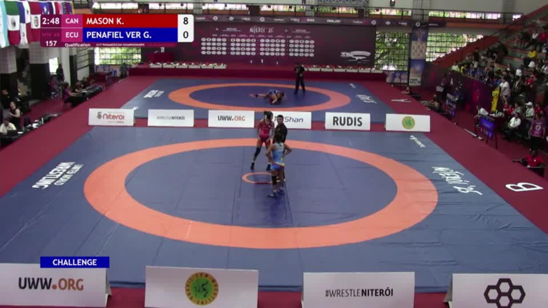 Kamryn Lynn MASON (CAN) vs. Genesis Cecemeline PENAFIEL VERA (ECU) | U17 PANAMERICAN ...
