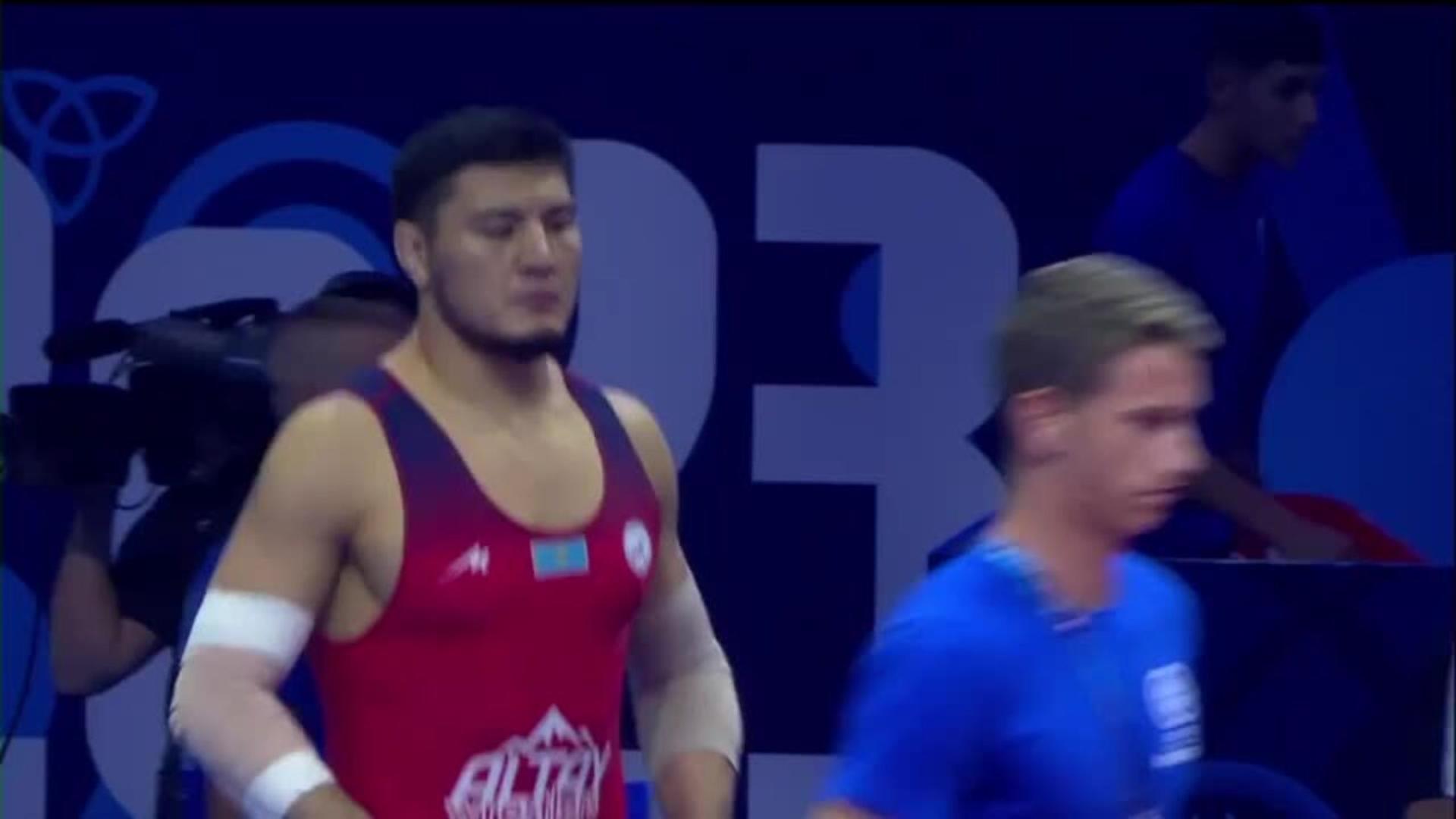Azamat DAULETBEKOV (KAZ) vs. Arslan BAGAEV (AIN) | Seniors World Championships 2023 | Eighth ...