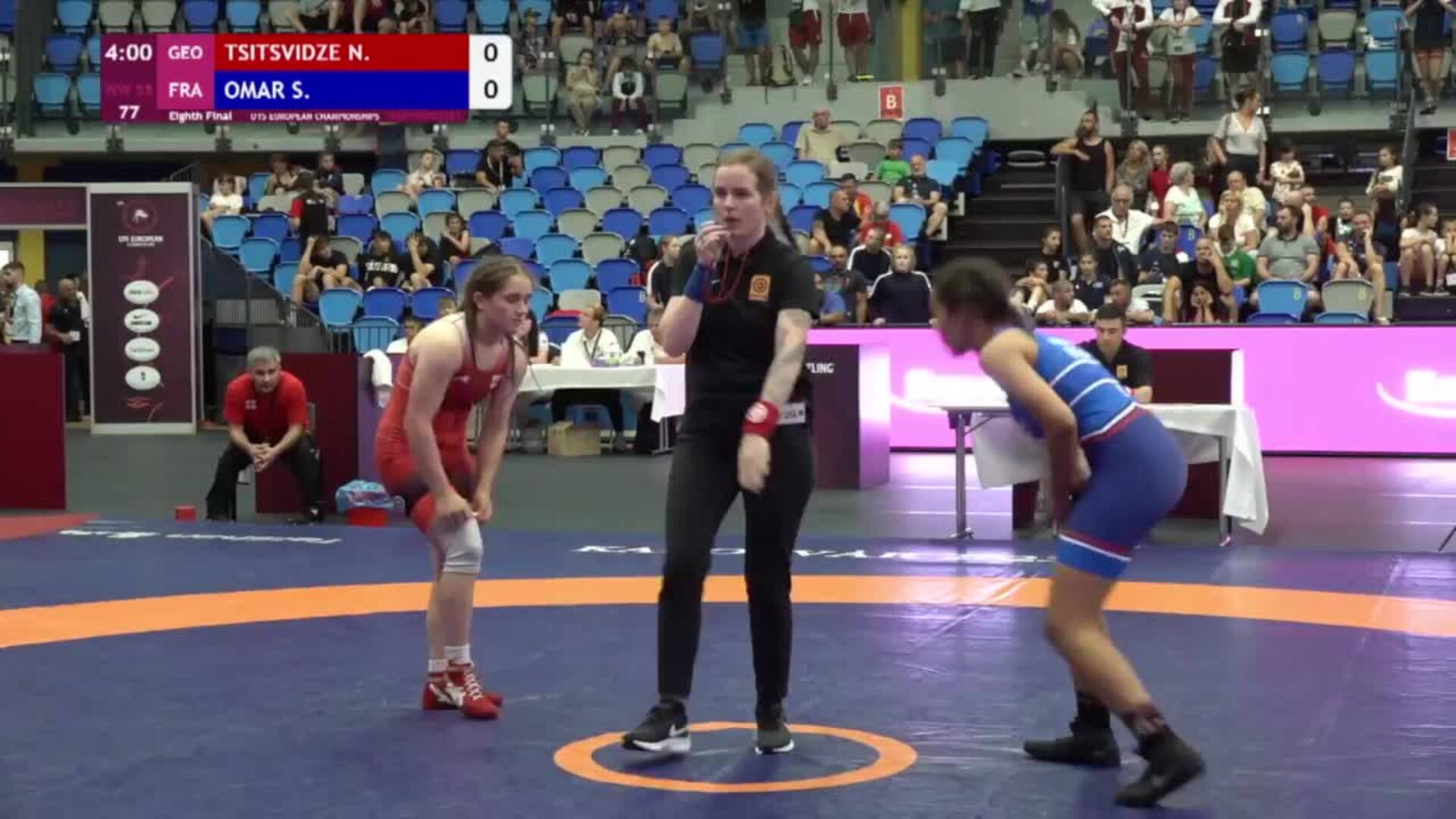 Eighth Final • WW 58Kg • Nini TSITSVIDZE (GEO) vs. Sihana Lina Julie ...