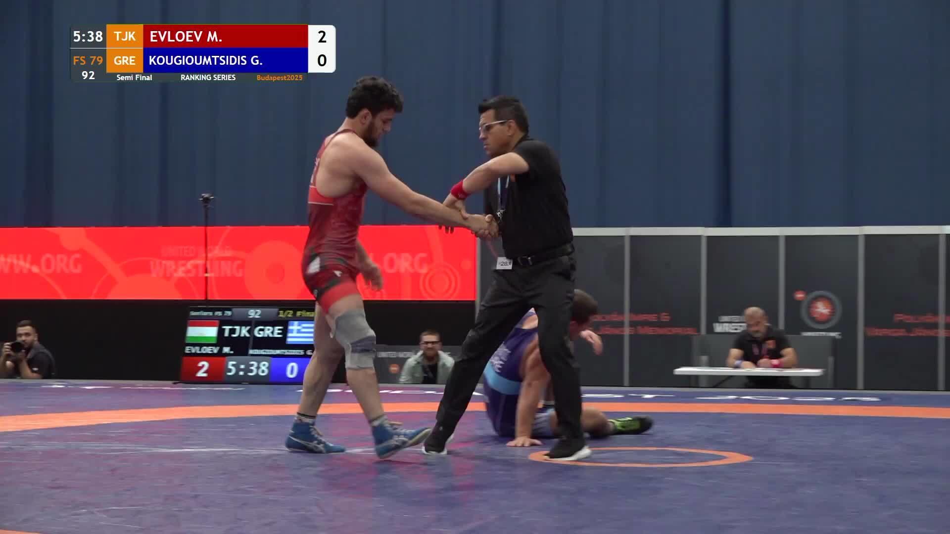 Magomet EVLOEV (TJK) vs. Georgios KOUGIOUMTSIDIS (GRE) | RANKING SERIES 2025 | Semi Final | FS 79Kg
