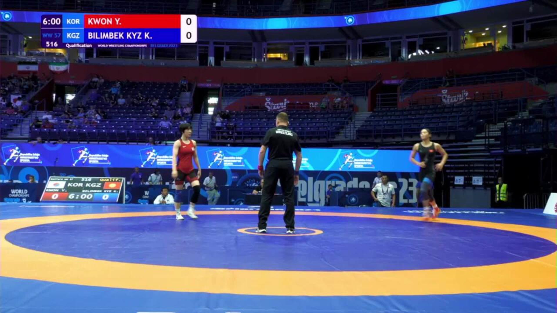 Youngjin KWON (KOR) vs. Kalmira BILIMBEK KYZY (KGZ) | Seniors World Championships 2023 ...