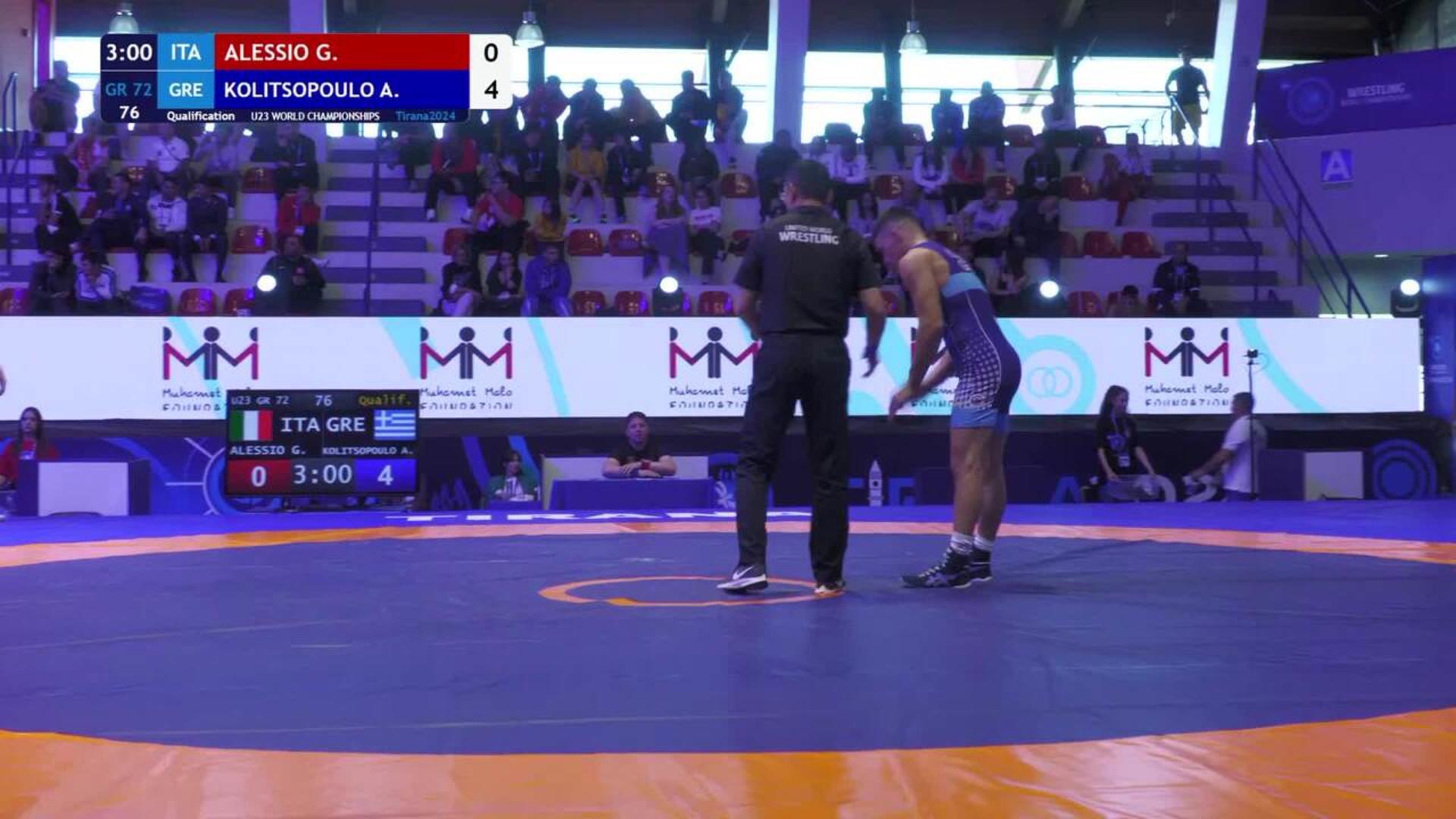 Giovanni Paolo ALESSIO (ITA) vs. Arionas KOLITSOPOULOS (GRE) | 2024 U23 ...