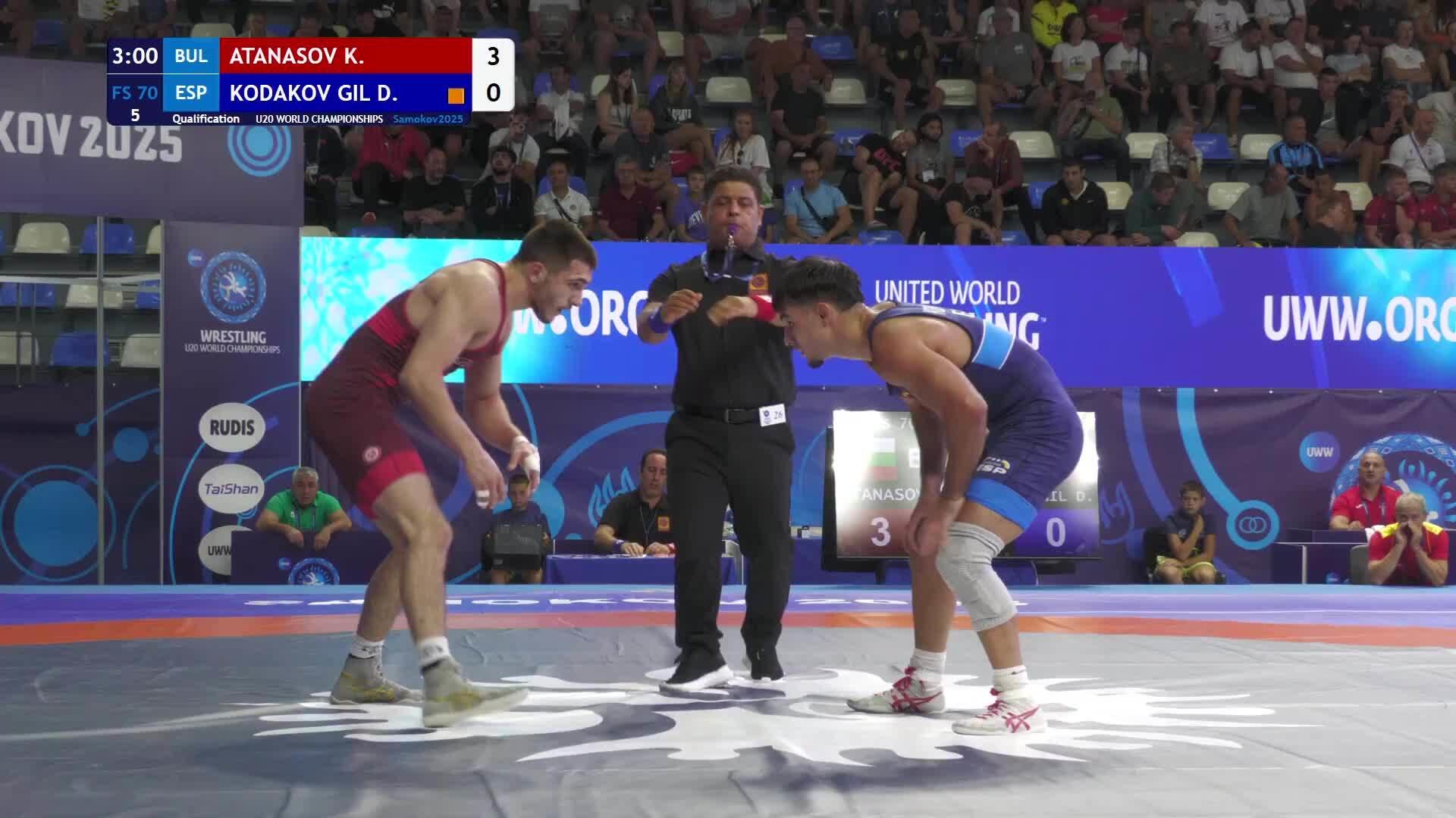Kaloyan Atanasov ATANASOV (BUL) vs. Denis KODAKOV GIL (ESP) | U20 WORLD ...
