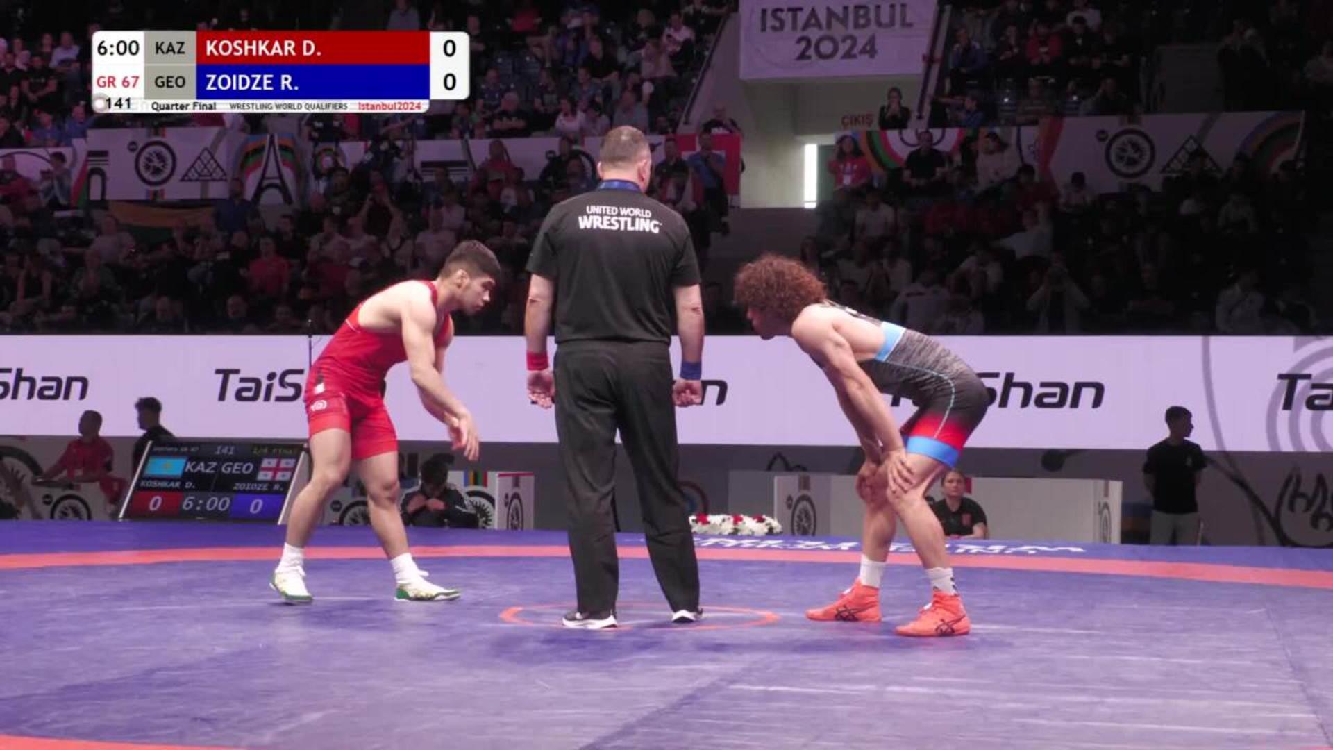 Din Mukhamed KOSHKAR (KAZ) vs. Ramaz ZOIDZE (GEO) | 2024 World OG ...