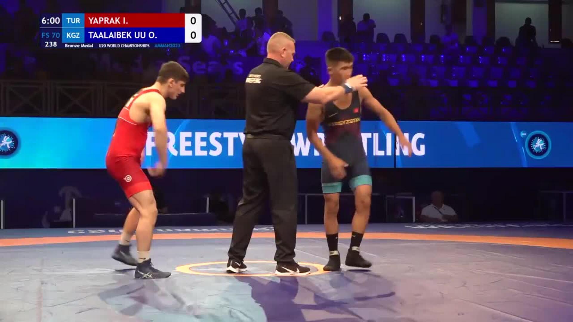 Bronze Medal • FS 70Kg • Ibrahim Metehan YAPRAK (TUR) vs. Omurbek ...