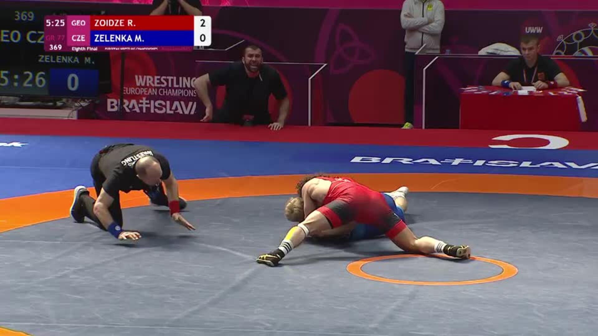 Ramaz ZOIDZE (GEO) vs. Michal ZELENKA (CZE) | EUROPEAN WRESTLING ...