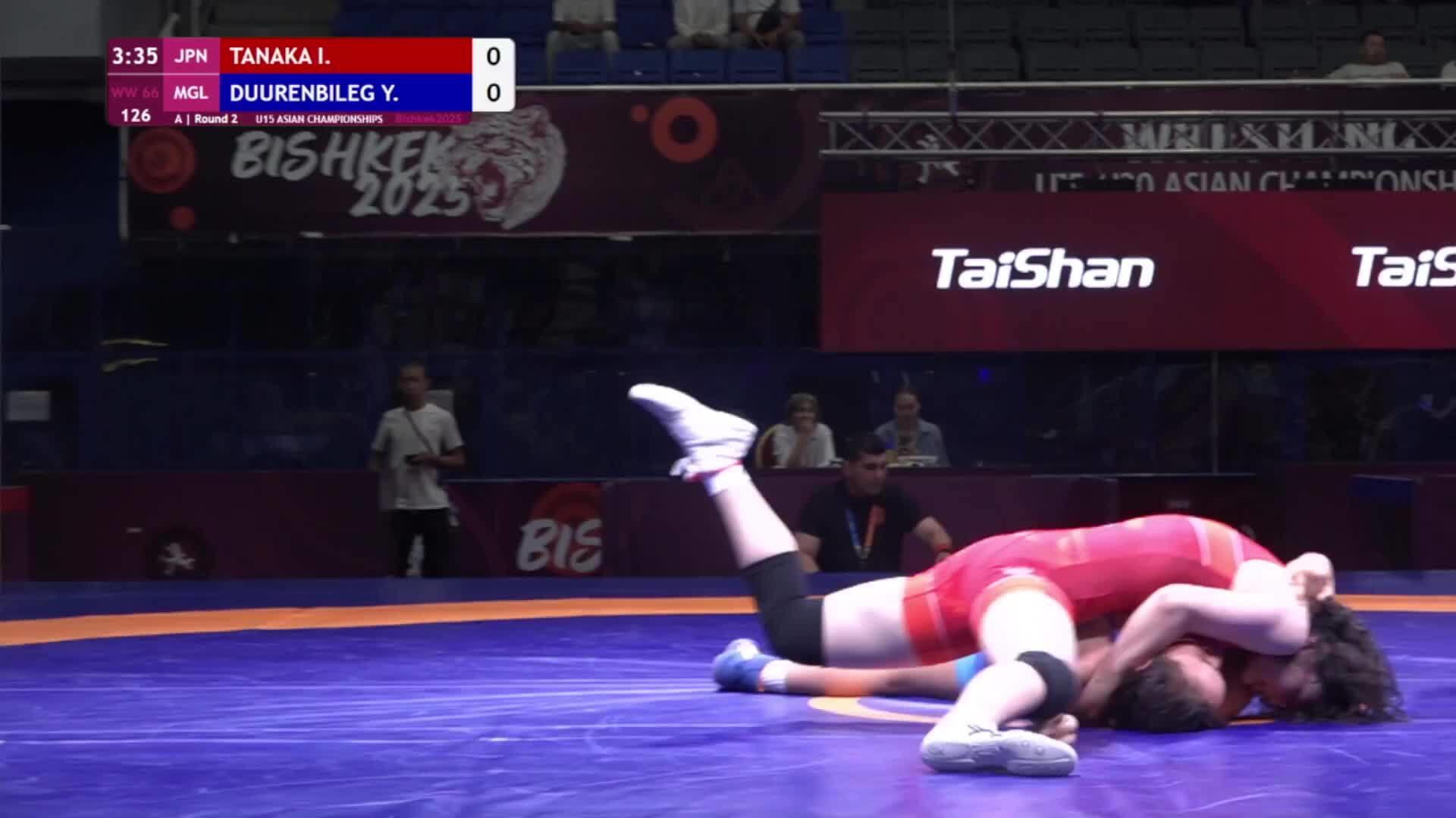 Iori TANAKA (JPN) vs. Yumchirdulam DUURENBILEG (MGL) | U15 ASIAN CHAMPIONSHIPS 2025 | A | Round ...