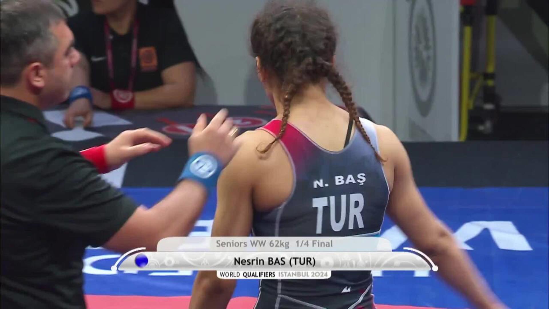 Johanna LINDBORG (SWE) vs. Nesrin BAS (TUR) | 2024 World OG Qualifier | Quarter Final | WW 62Kg
