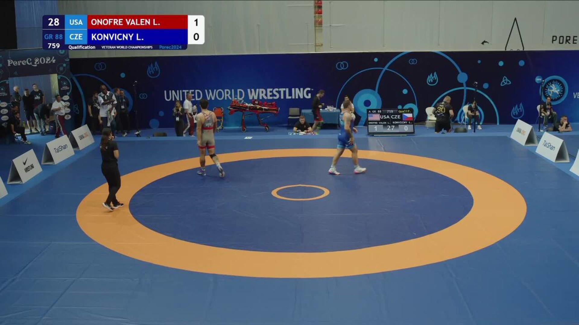 Luis ONOFRE VALENCIA (USA) vs. Ludek KONVICNY (CZE) | VETERAN WORLD CHAMPIONSHIPS 2024 ...