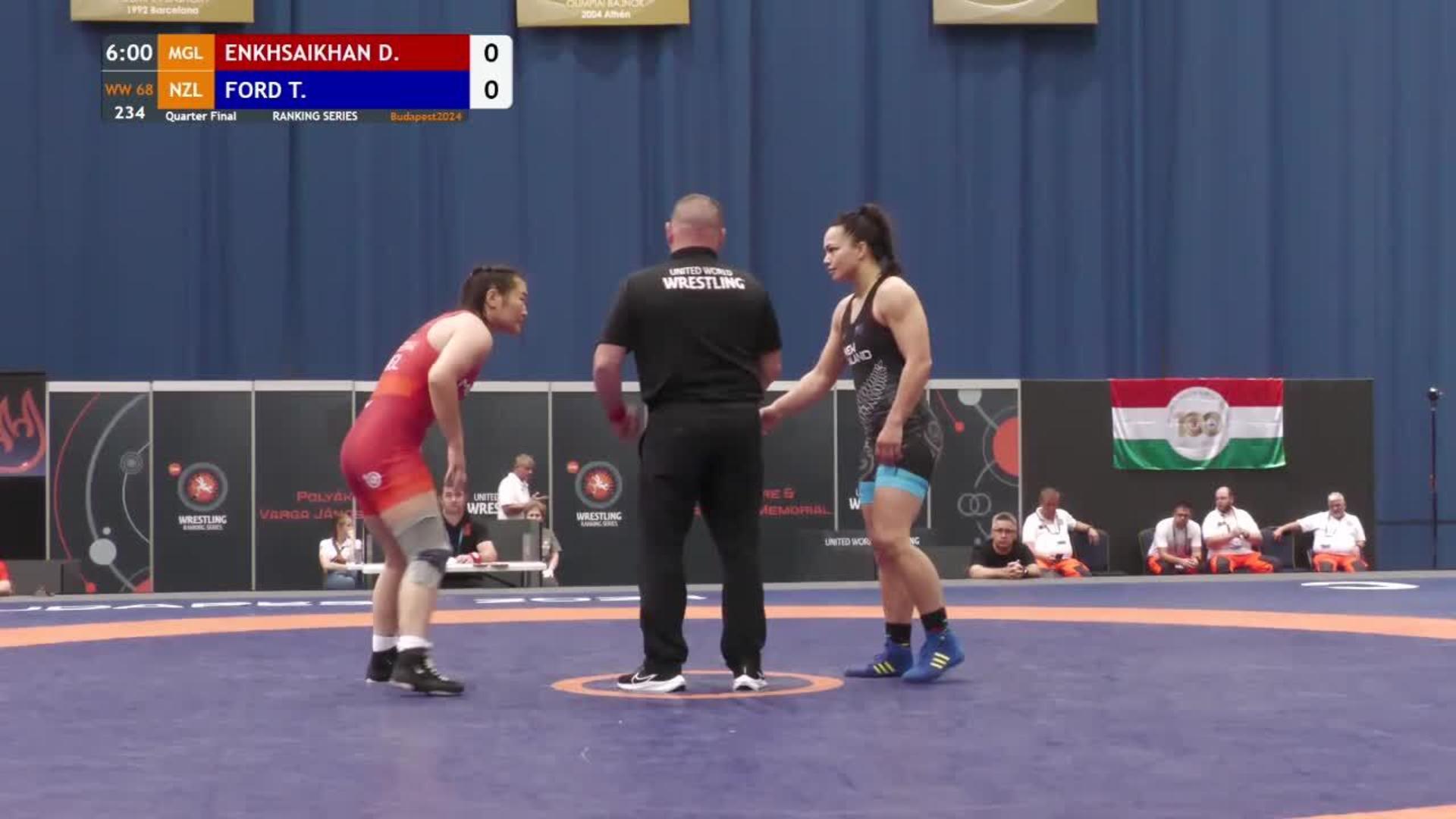 Delgermaa ENKHSAIKHAN (MGL) vs. Tayla Tuahine FORD (NZL) | 2024 2nd ...