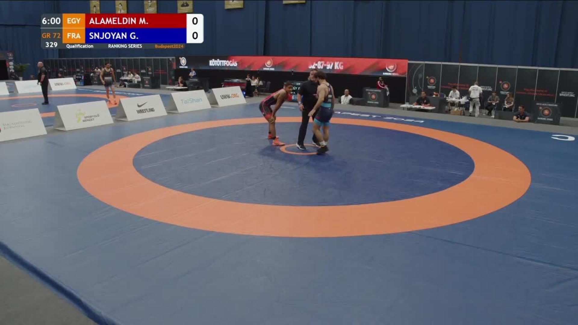 Moustafa Hussein Fathy ALAMELDIN (EGY) vs. Gagik Mishai SNJOYAN (FRA ...