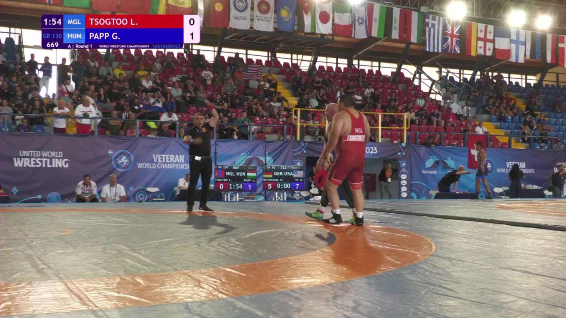 Lkhagvasuren TSOGTOO (MGL) vs. Gyula PAPP (HUN) | WORLD WRESTLING CHAMPIONSHIPS 2023 | A | Round ...
