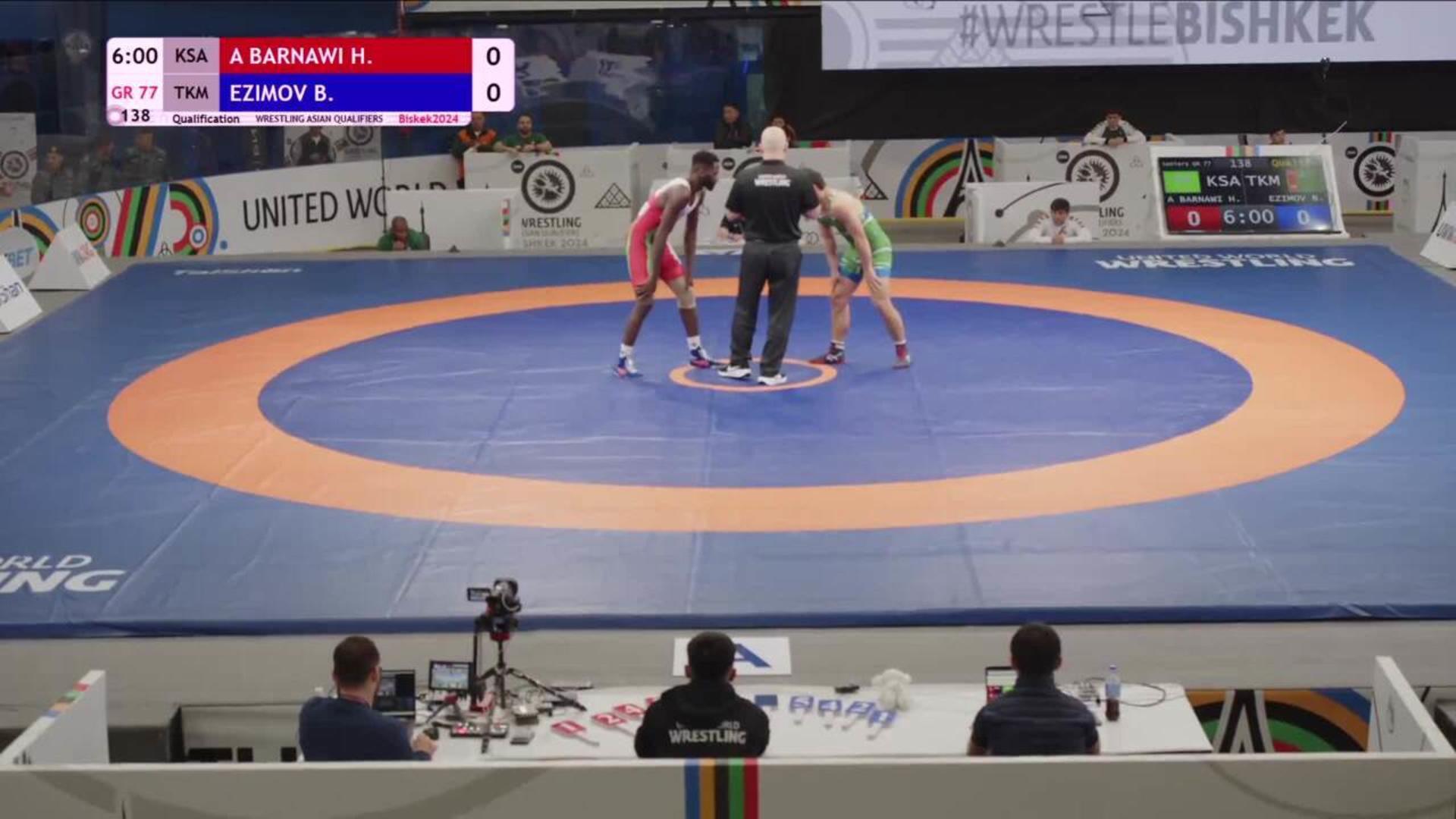 Hassan Saleh A BARNAWI (KSA) vs. Bazargeldi EZIMOV (TKM) | 2024 Seniors ...