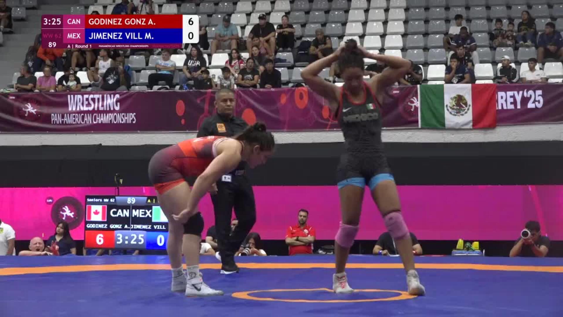 Ana Paula GODINEZ GONZALEZ (CAN) vs. Melanie Nahomi JIMENEZ VILLALBA ...