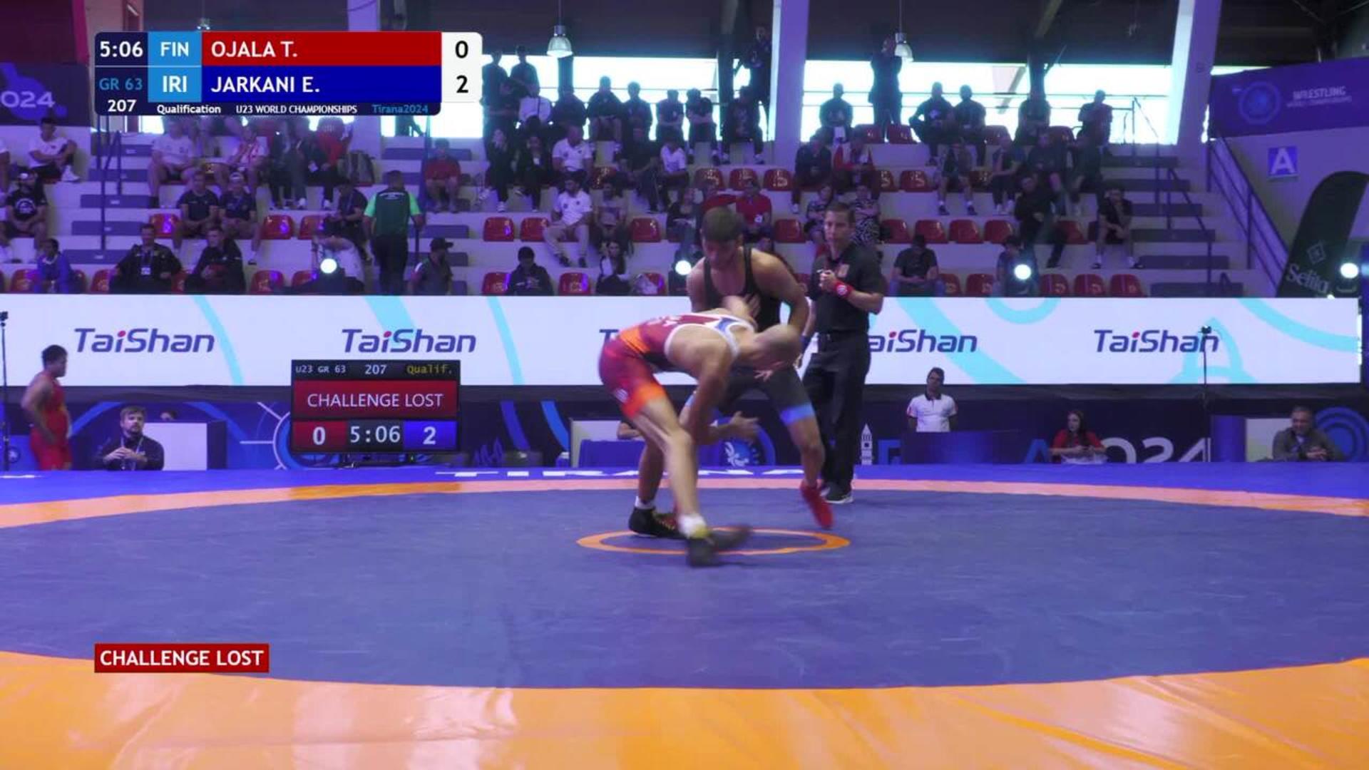 Tino Tapio OJALA (FIN) vs. Erfan Behnam JARKANI (IRI) | 2024 U23 World Championships ...